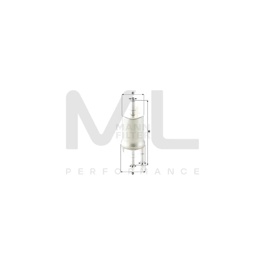 MANN-FILTER WK 6015 Fuel filter In-Line Filter – ML Performance
