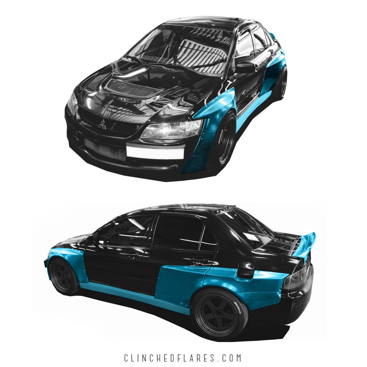 Clinched Mitsubishi Evolution Widebody kit – ML Performance