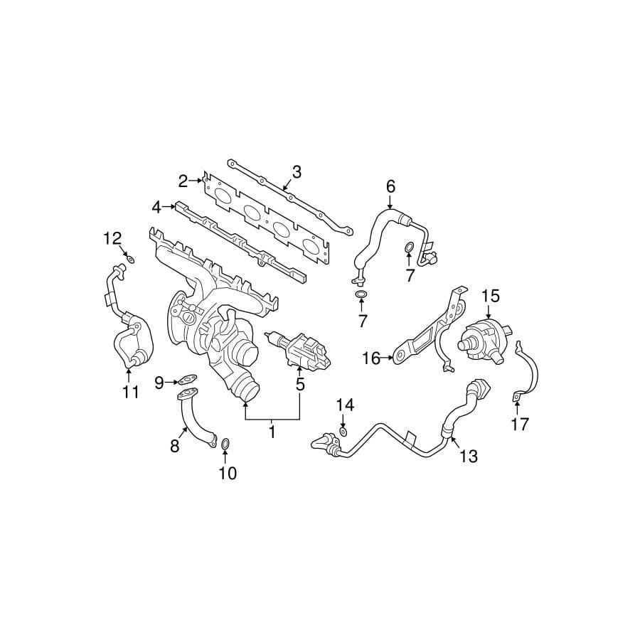 Genuine BMW 11538854734 Turbocharger Coolant Feed Line (Inc. 230i, X3 ...