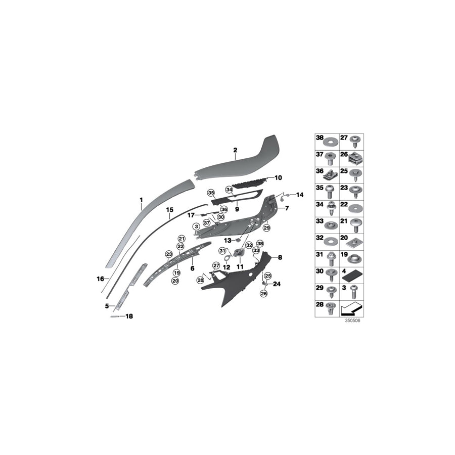 Genuine BMW 51627372043 Roof Molding Prime-Coated Left (Inc. i8) – ML ...
