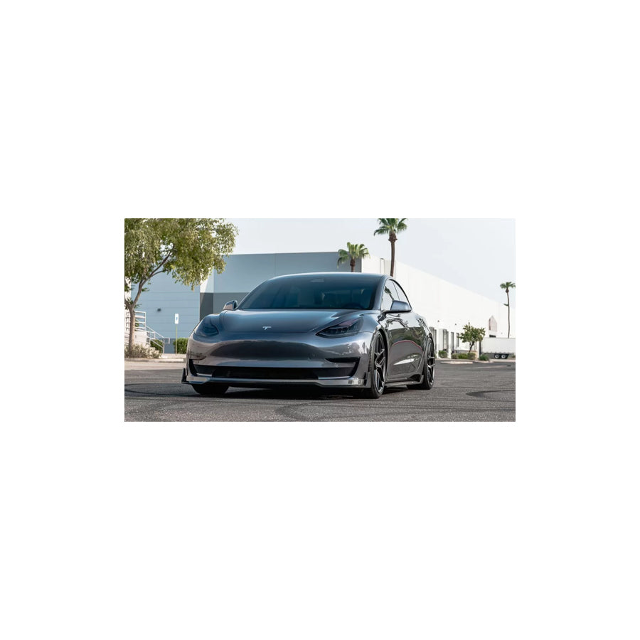 VR Aero Gloss Carbon Fiber Front Lip Spoiler Tesla Model 3 2018+ – ML ...