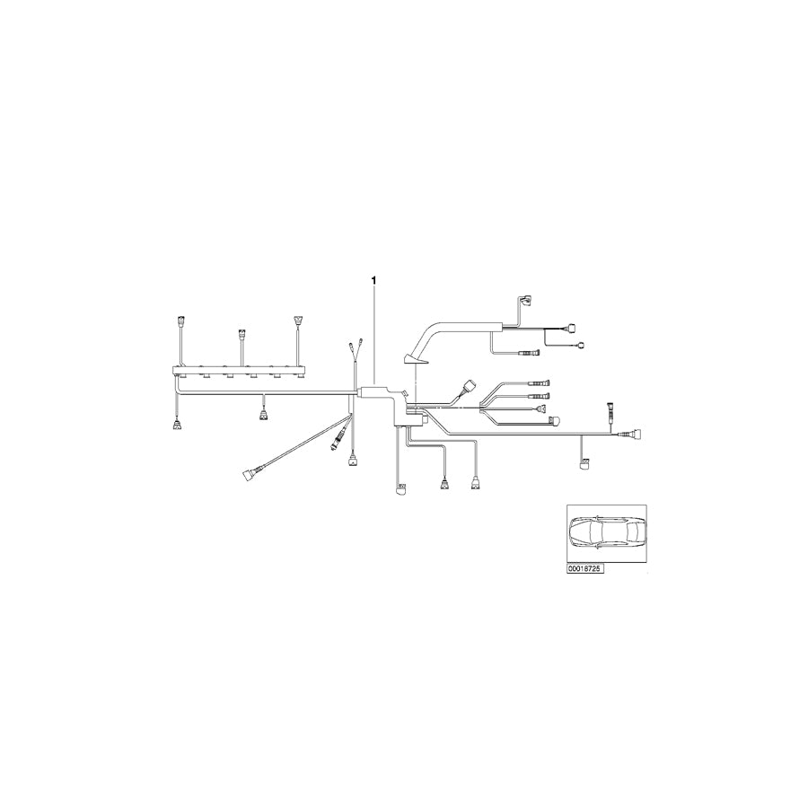 Genuine BMW 12517566552 E82 E91 E93 Engine Wiring Harness, Engine ...