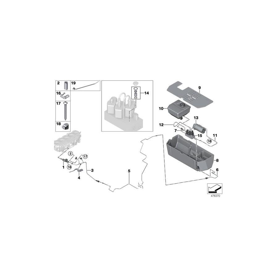 Genuine BMW 13537856127 F82 Water Injection Line GTS (Inc. M4 GTS) – ML ...