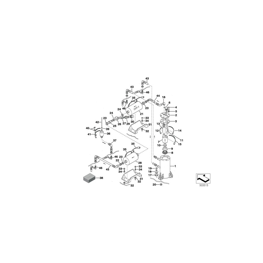 Genuine BMW 16112483104 Tubing DEKABON 8X3500 (Inc. E36 318iS Class 2 ...