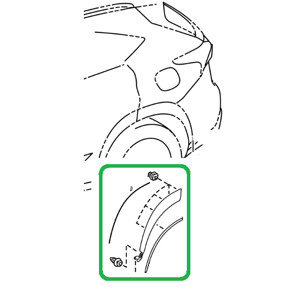 Genuine Lexus 75062-78011 NX N/S/R Door Panel Arch Moulding – ML ...