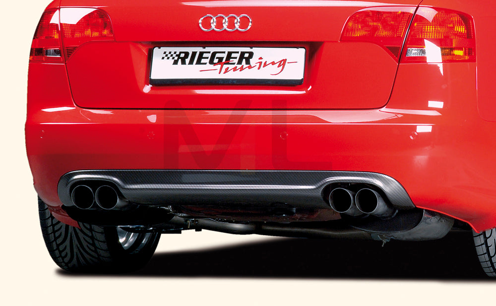Rieger 00099023 Audi 8E B7 A4 Rear Diffuser - Carbon-Look – ML Performance