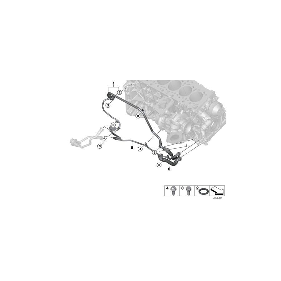 Genuine BMW 11538513338 F15 F16 Line From Scr Metering Module-Water ...