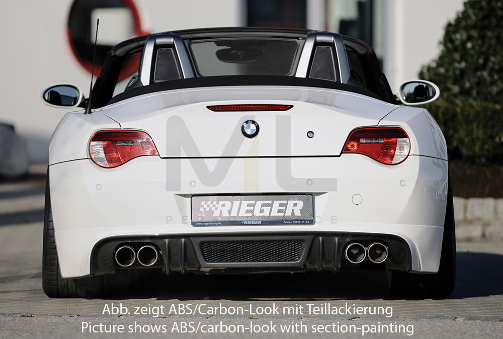 Rieger 00050518 BMW Z4 E85 Rear Diffuser - Matte Black – ML Performance