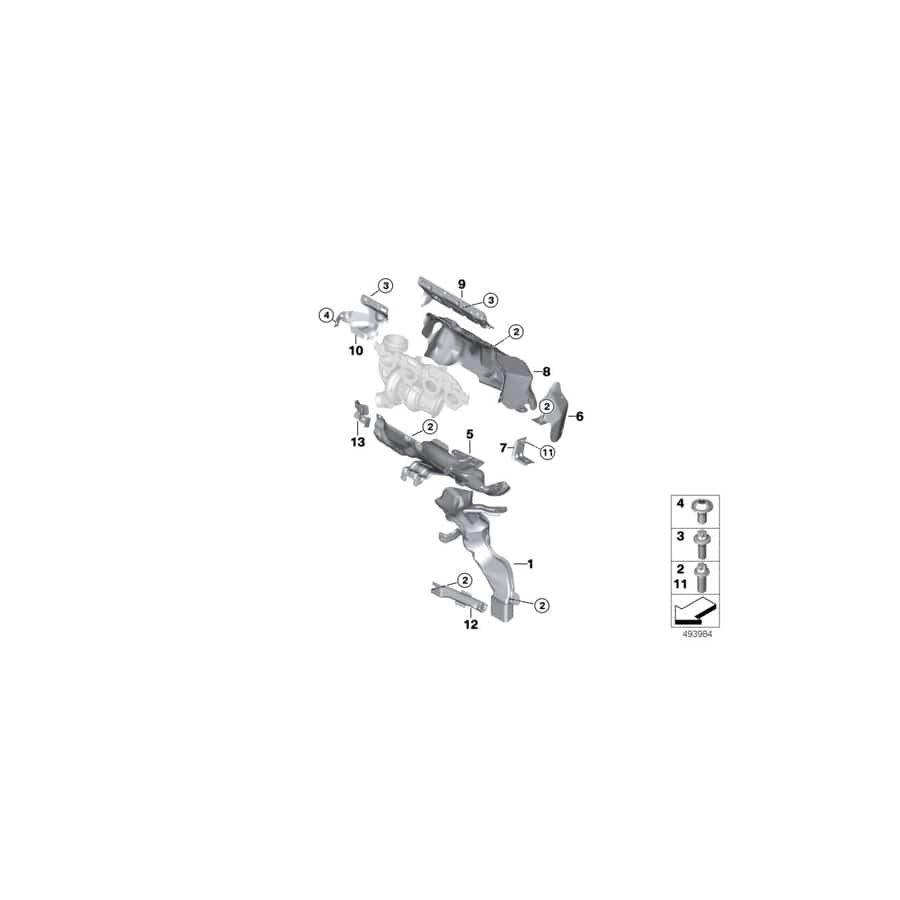 Genuine BMW 11658605500 F48 F39 F44 Bracket, Air-Discharge Duct ...