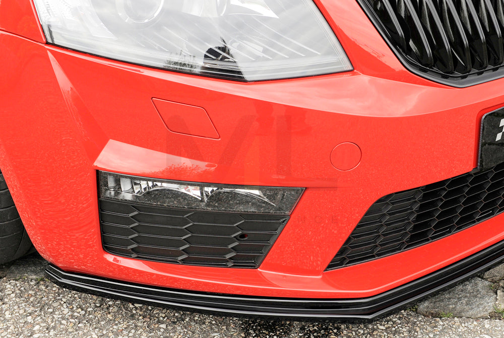 Rieger 00088106 Skoda 5E Octavia RS Front Splitter - Glossy Black | ML ...