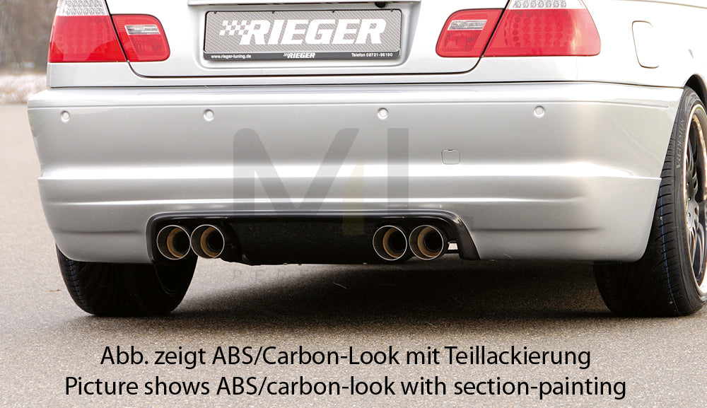Rieger 00099574 BMW 3 Series E46 Rear Diffuser - Carbon-Look – ML ...