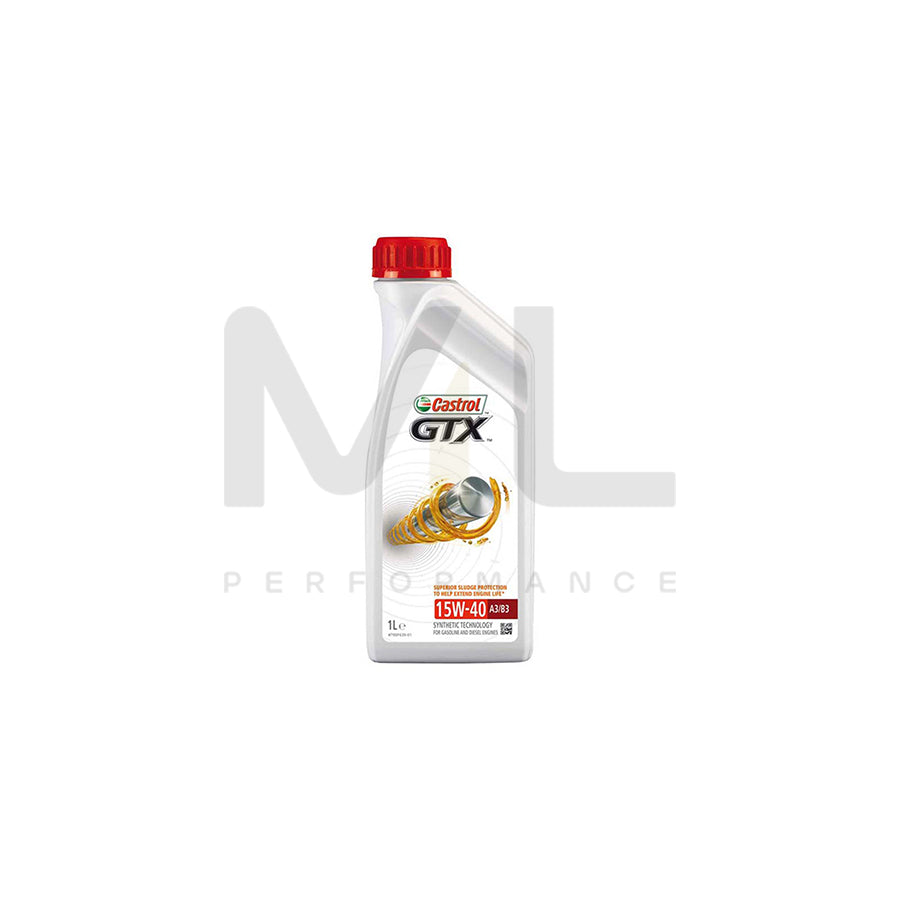 Castrol GTX Engine Oil - 15W-40 - 1ltr Engine Oil ML – ML Performance