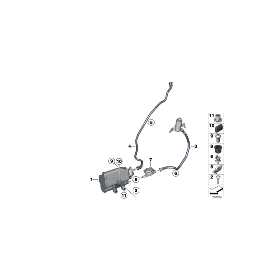 Genuine BMW 11667553769 F13 F34 F23 Holder (Inc. M235i, 335i & 528i ...