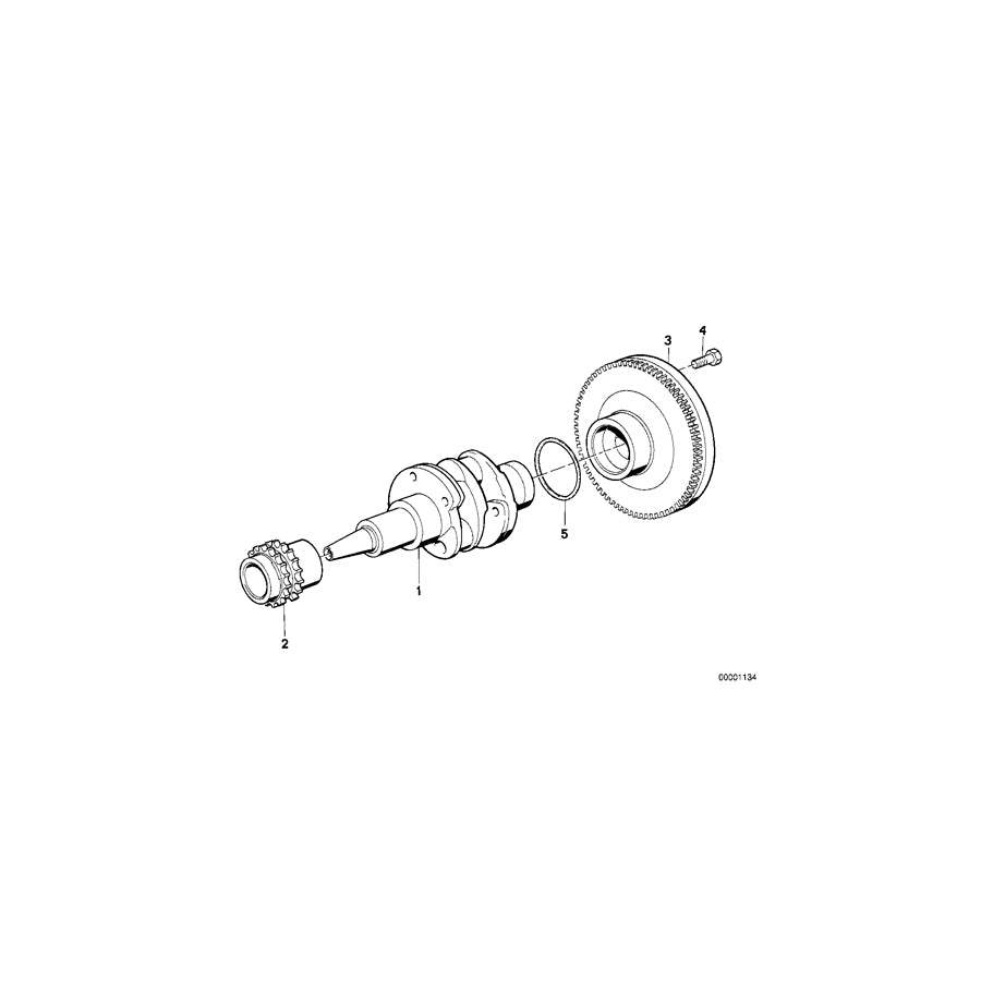 Genuine BMW 11211338171 Crankshaft M11X1,5 (Inc. R 80 GS, R90S & R90/6 ...