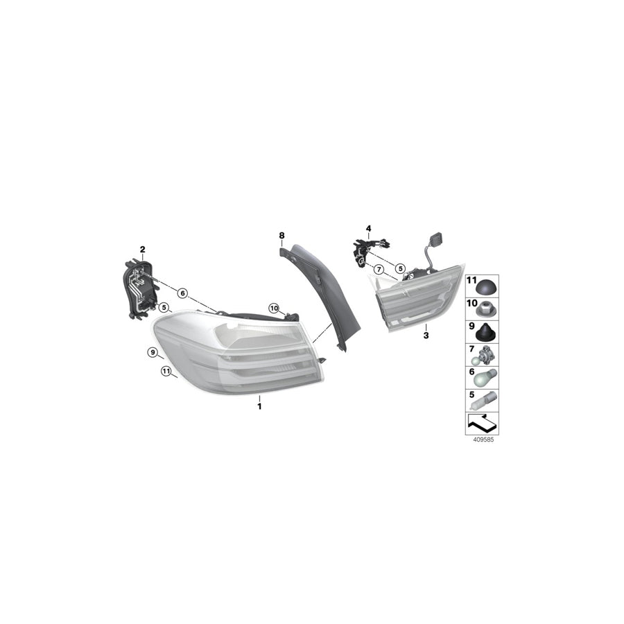 Genuine BMW 51497453342 F32 Trim, Drip Rail, Right (Inc. 428iX, 435i ...