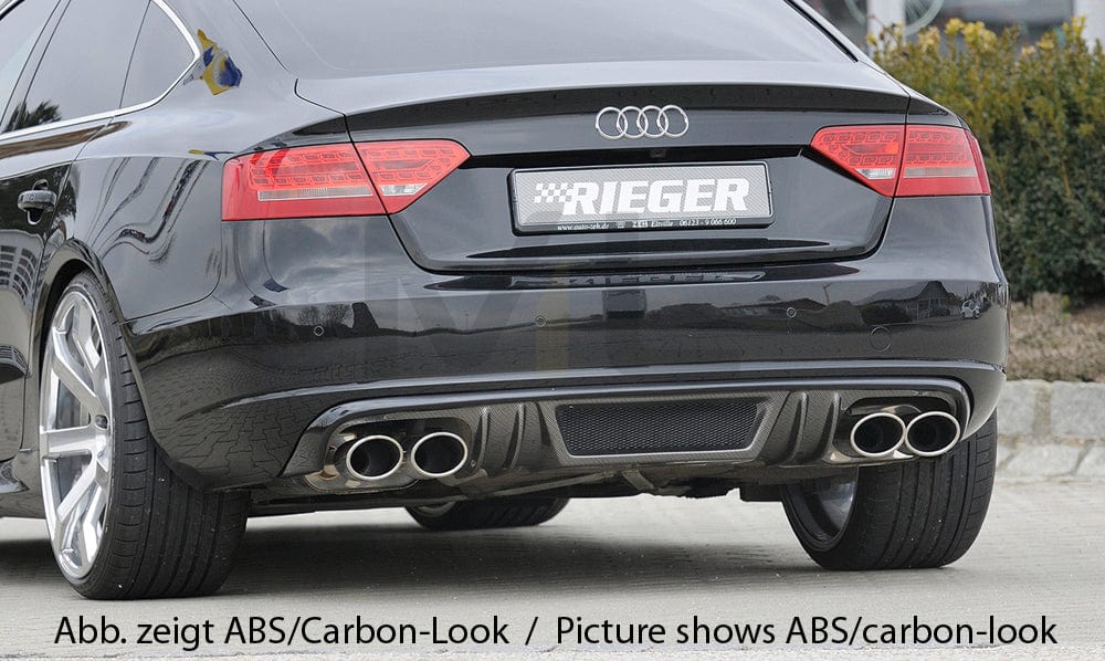 Rieger 00055438 Audi B8 B81 A5 Rear Diffuser - Matte Black – ML Performance
