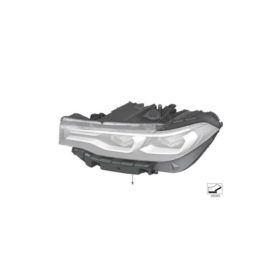 Genuine BMW 63117933321 G07 Headlight, Led, Ahl, Left (Inc. X7 50iX, X ...