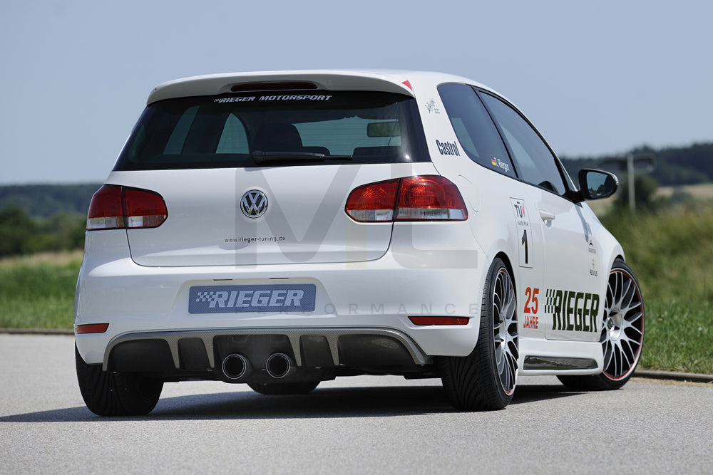Rieger 00099658 VW Mk6 Golf Rear Diffuser (GTI & GTD) - Carbon-Look ...