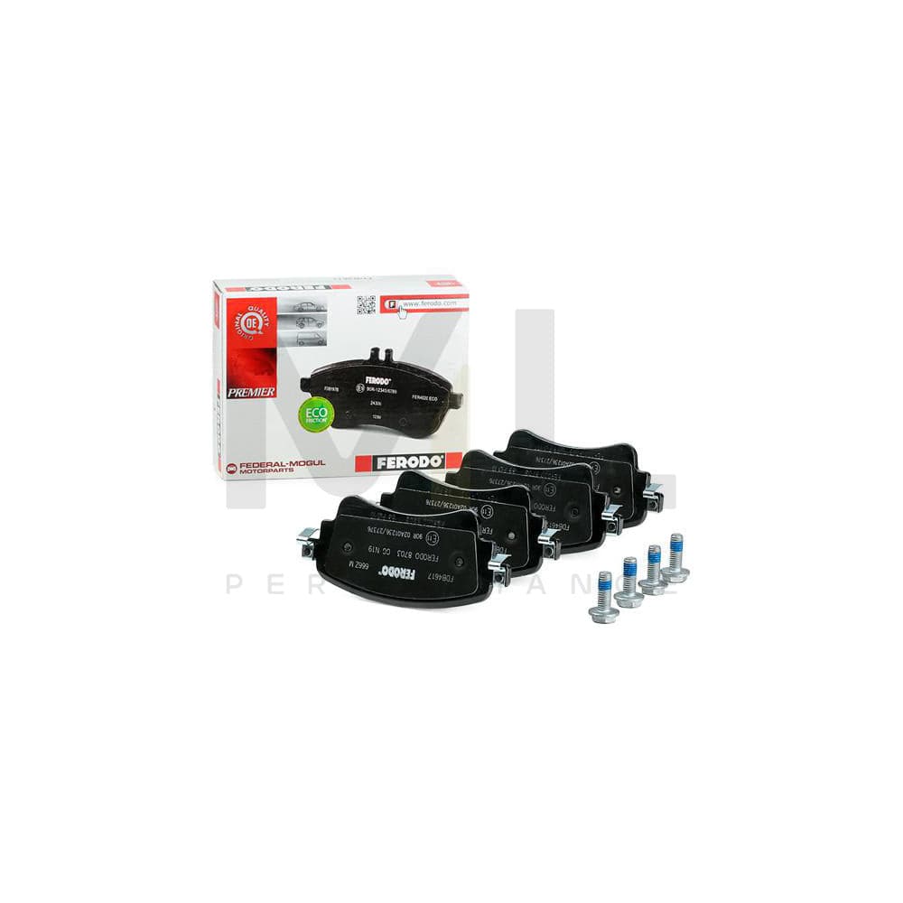 Ferodo FDB4617 Rear Brake Pad Set Premier Eco Friction, Prepared For ...