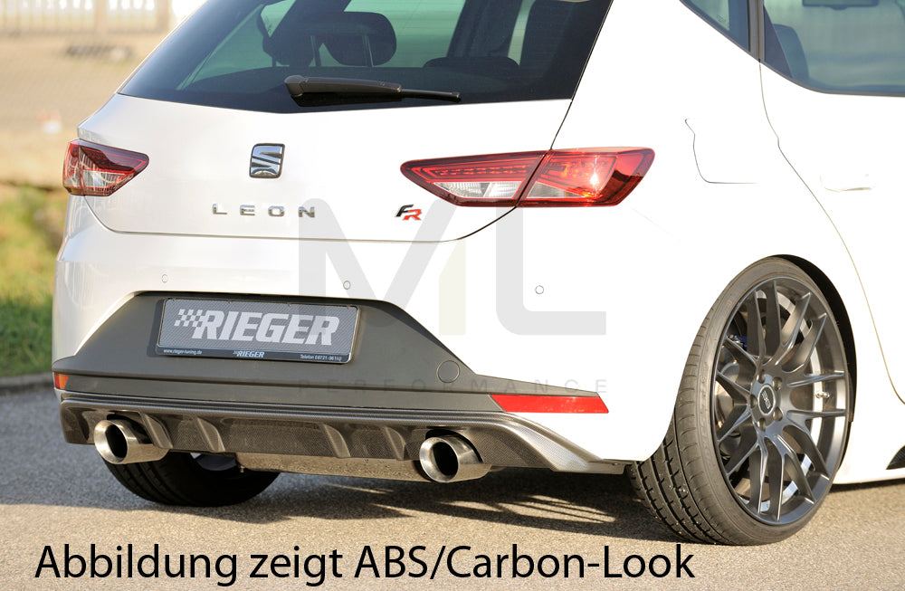 Rieger 00027001 SEAT 5F Leon FR Rear Diffuser - Matte Black – ML ...