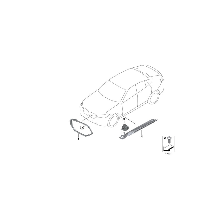 Genuine BMW 63147498353 G06 Radiator Grille, Illuminated, Left (Inc. X ...