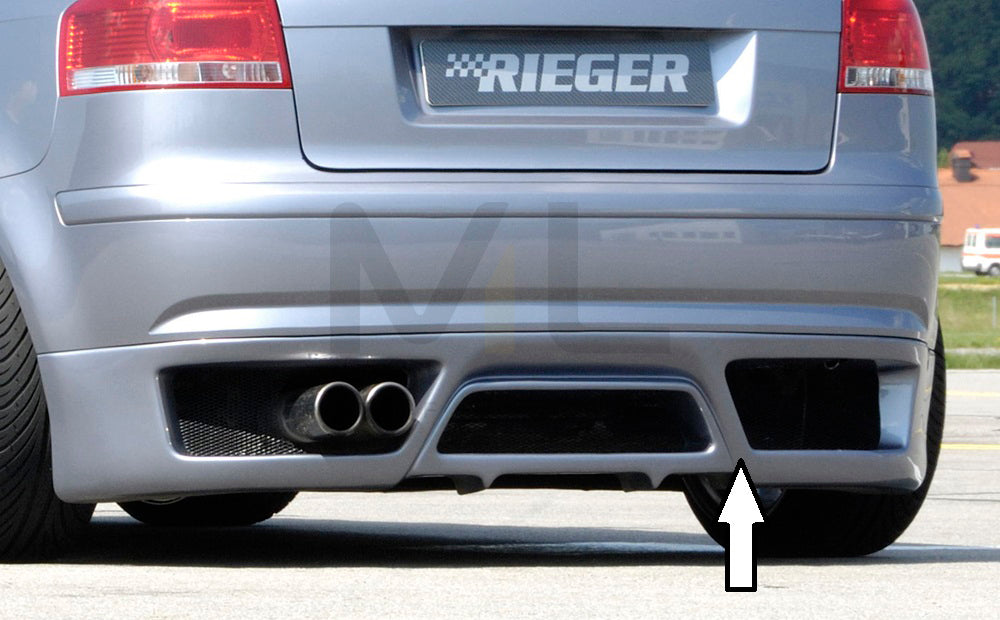 Rieger 00056706 Audi 8P A3 Rear Diffuser 1 | ML Performance US Car Parts