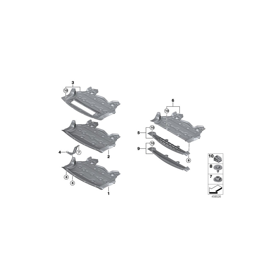 Genuine BMW 51757360155 F15 F16 Engine Bay Encapsulation, Rear (Inc. X ...