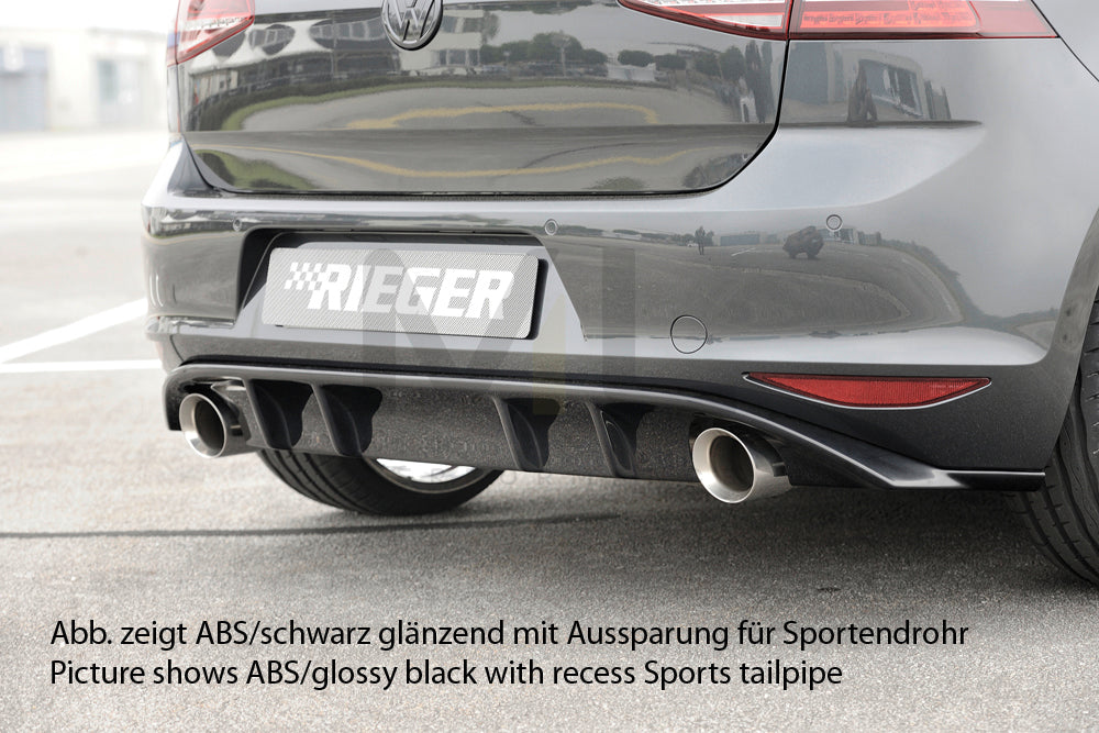 Rieger 00088046 VW Mk7 Golf GTI Rear Diffuser - Glossy Black – ML ...