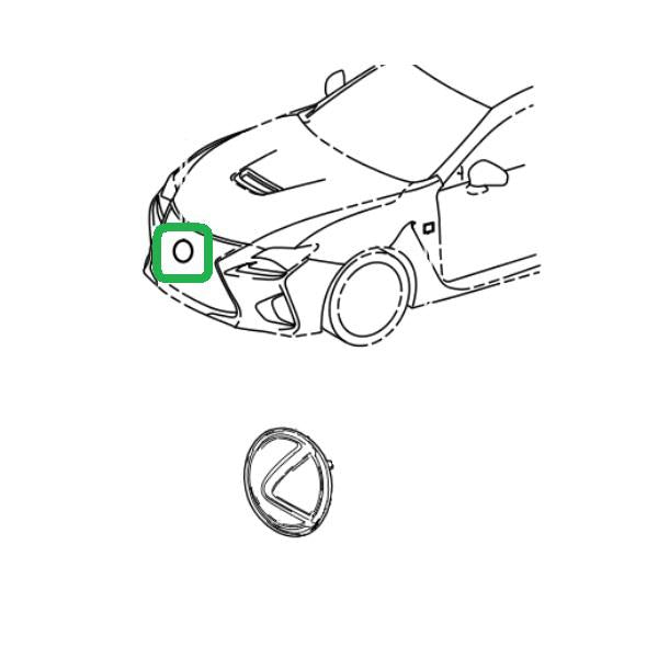 Genuine Lexus 53141-50040 RC-F Phase 1 Front Badge – ML Performance