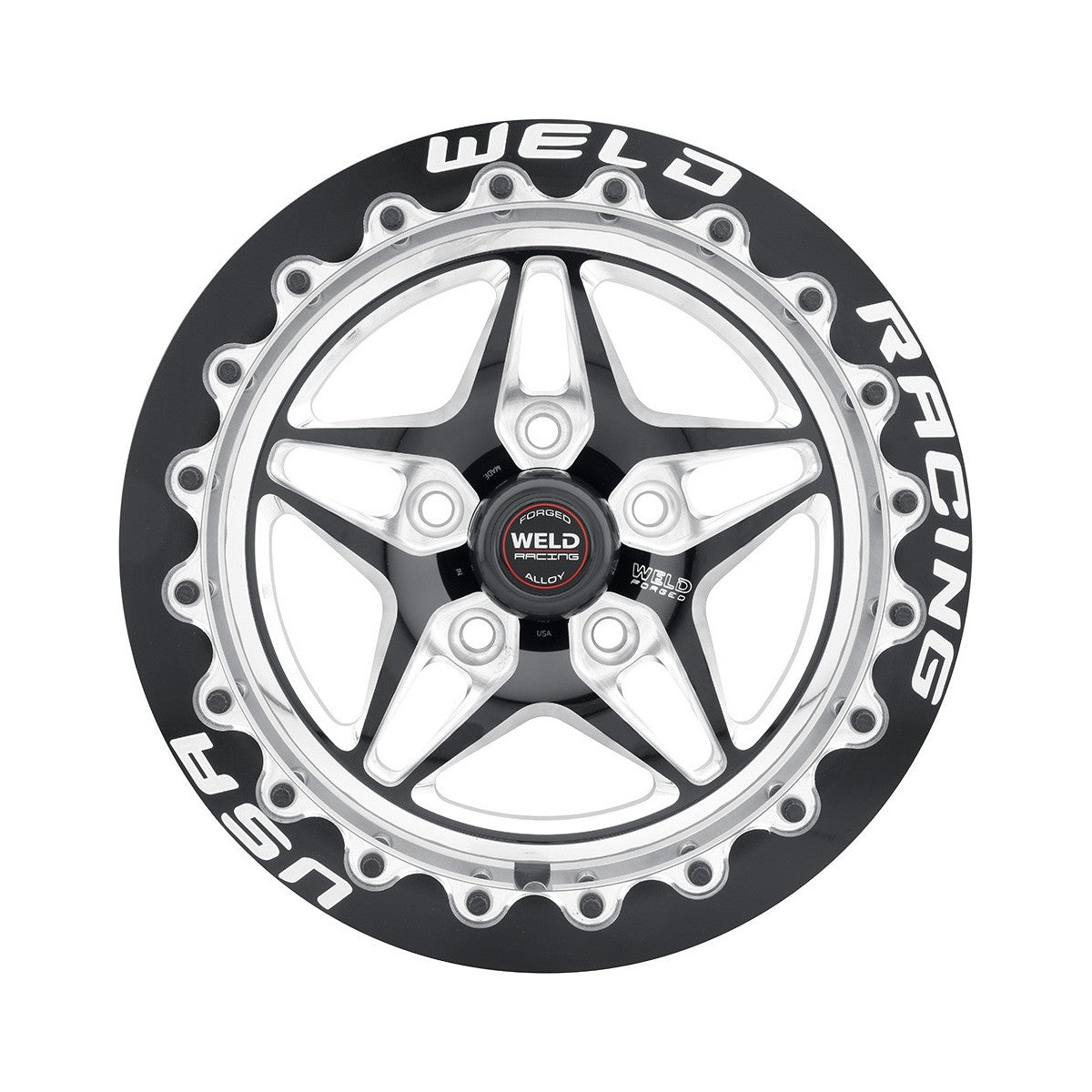 Weld 81MP510N75G S81 Beadlock Wheel 15x10 5x120 ET51 BS7.5 Polished Ce ...