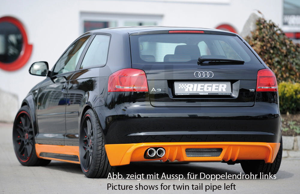 Rieger 00056768 Audi 8P A3 Rear Diffuser 1 – ML Performance