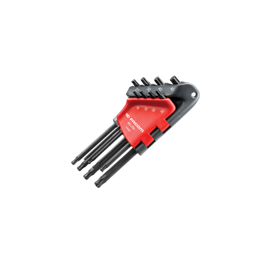Facom FCM89SJP8A Long Metric Head TORX Hex Key Set of 8 (TX10-TX45) – ML Performance