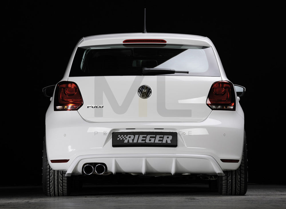 Rieger 00047213 VW 6R Mk6 Polo Rear Diffuser - Matte Black – ML Performance