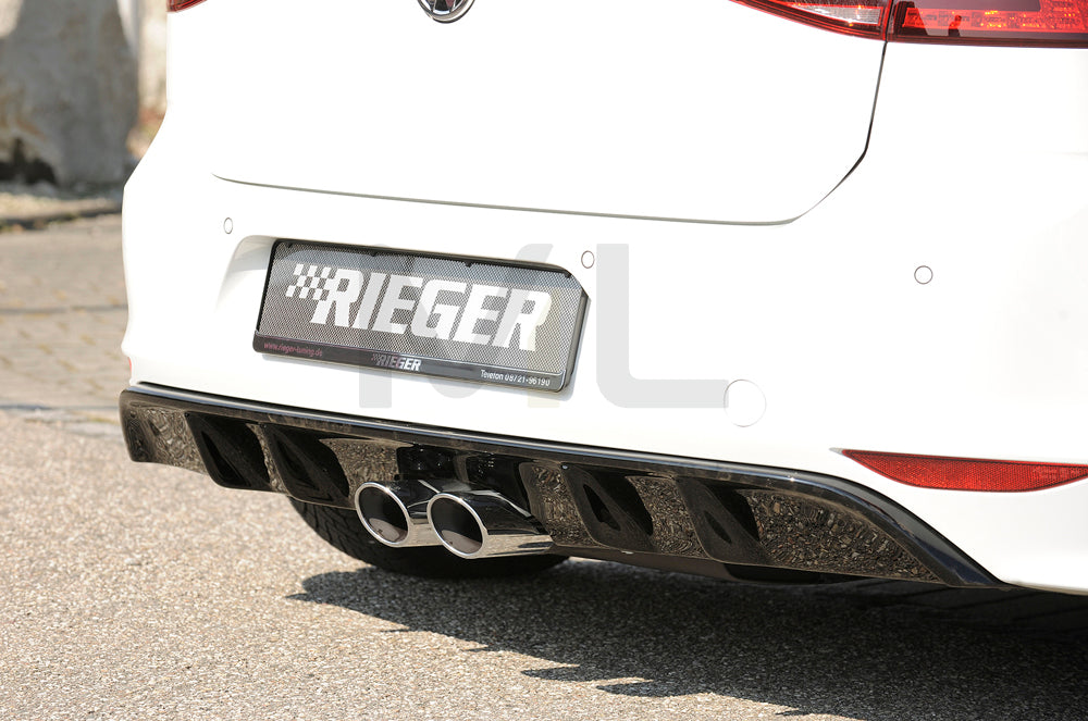 Rieger 00088093 VW Mk7 Golf Rear Diffuser - Glossy Black – ML Performance