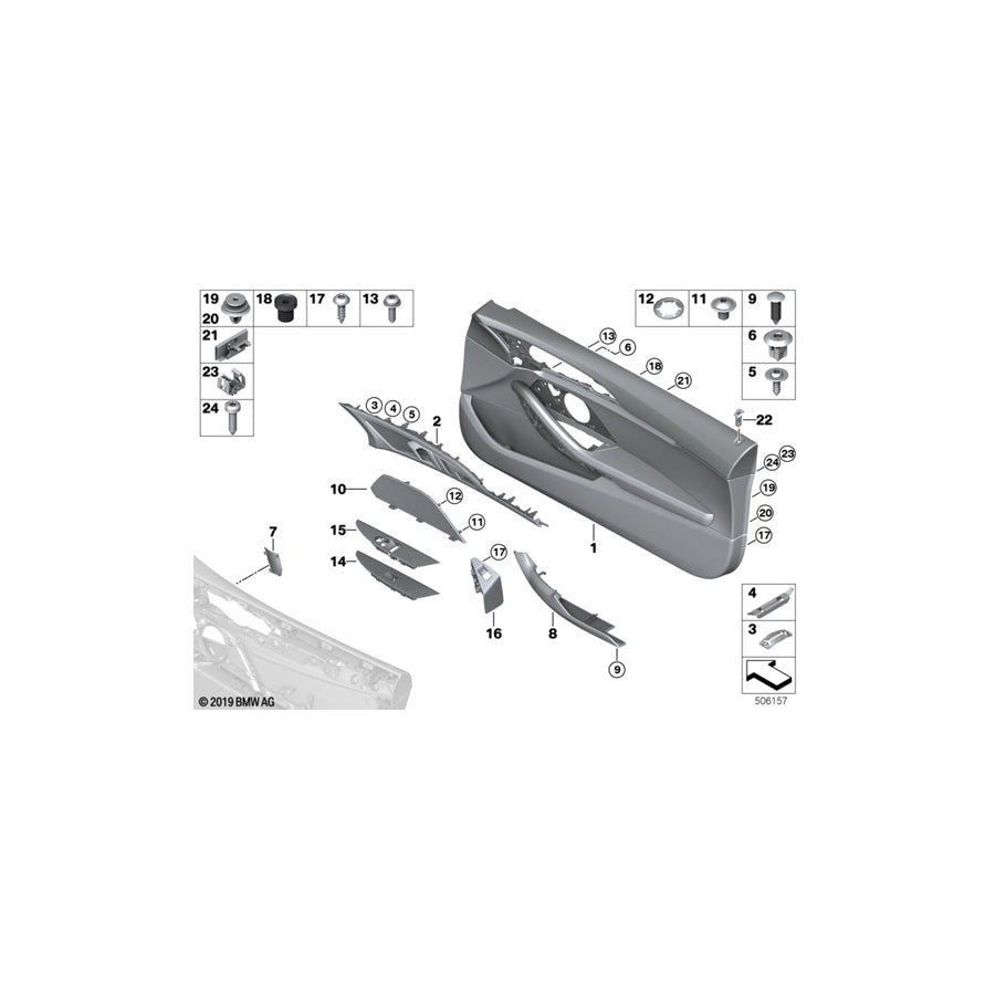 Genuine BMW 51419461711 F91 G16 G15 Accent Trim Molding, Left (Inc. 84 ...