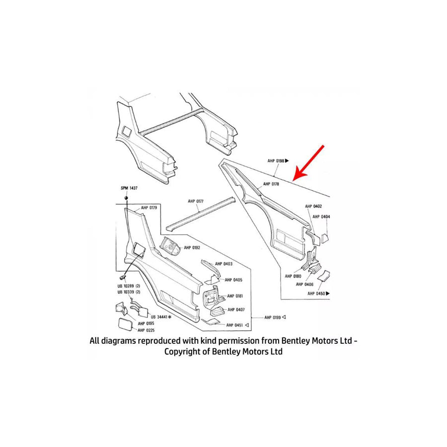 GENUINE Rolls-Royce AHP0198 RIGHT HAND REAR WING ASSEMBLY – ML Performance