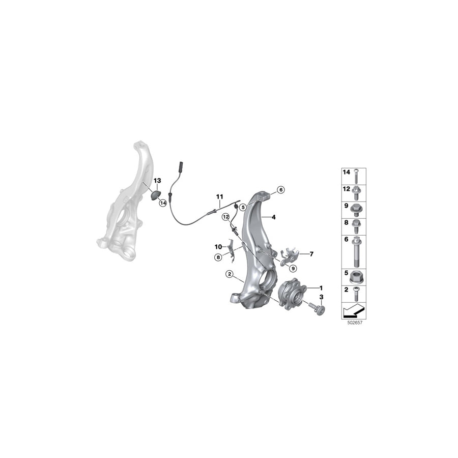 Genuine BMW 31206884380 G12 G11 G32 Carrier, Right (Inc. 730dX, 750LiX ...