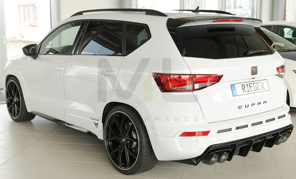 Rieger 00088228 SEAT 5FP Ateca Cupra Rear Diffuser - Glossy Black – ML ...