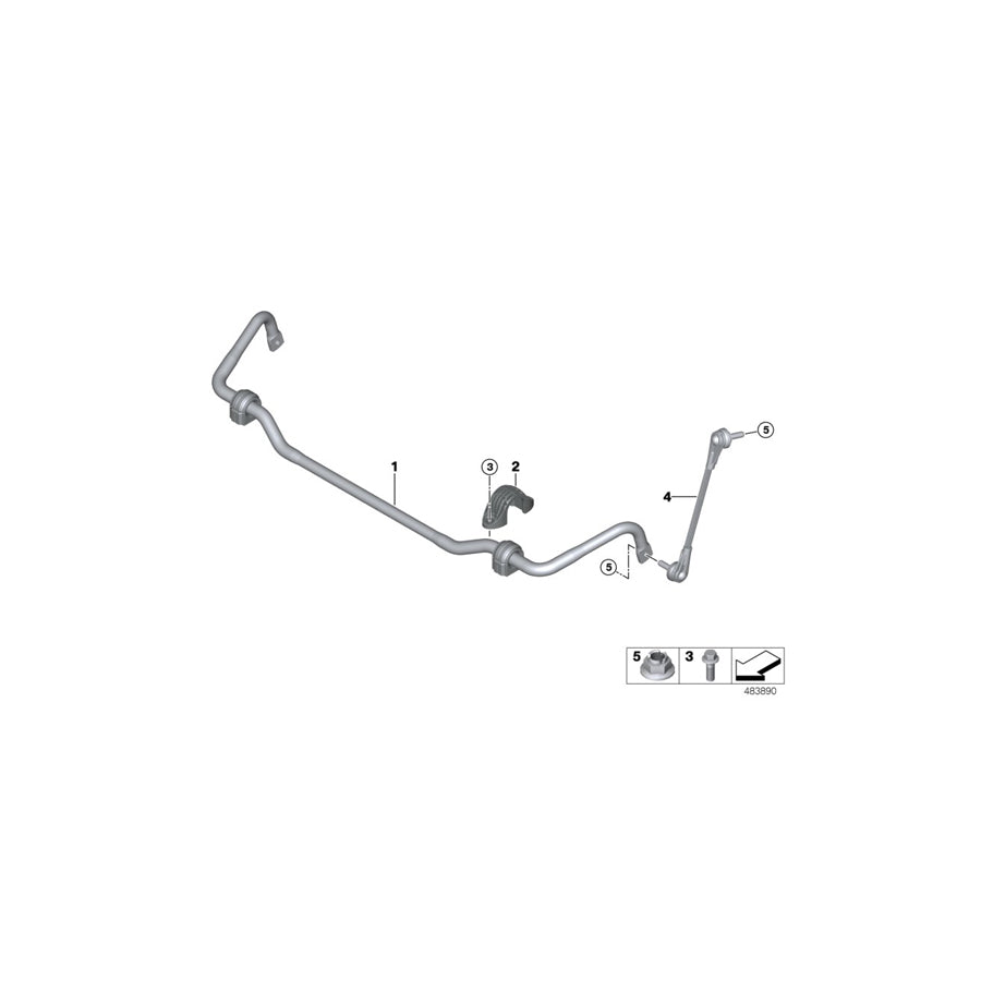 Genuine BMW 31356886035 G01 G02 Swing Support, Front, Left (Inc. X3 ...