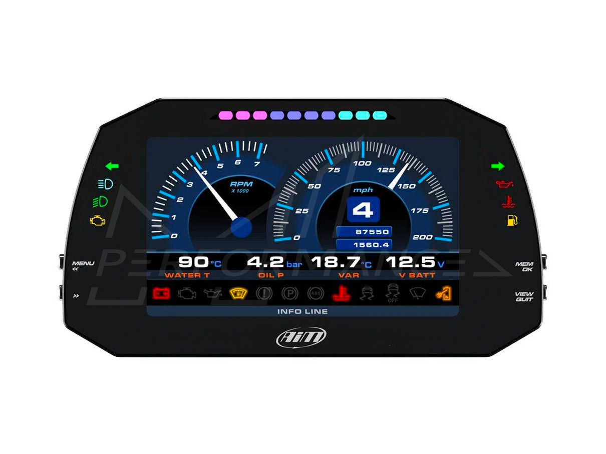 AiM Universal MXG 1.2 Strada IVA Compliant 7" Dash Display Plug And Pl ...