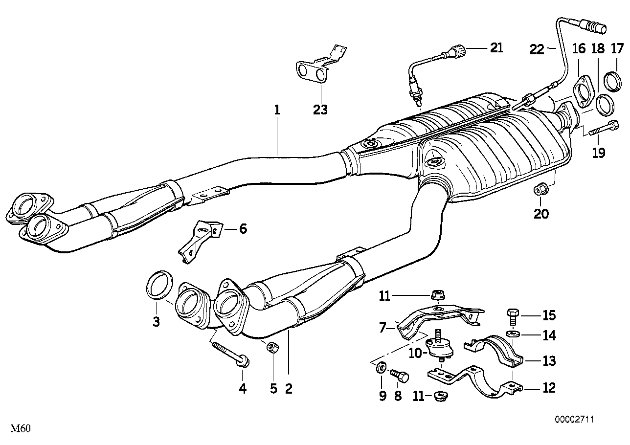 Genuine BMW 18301723449 E31 E32 E34 Bracket Left (Inc. 540i, 840i & 74 ...