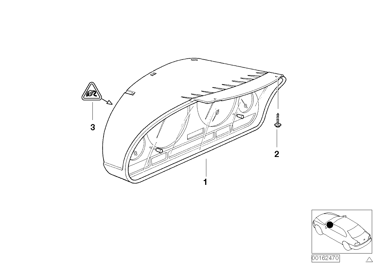 Genuine BMW 62108036650 E46 Instruments Combination Uncoded MPH (Inc ...