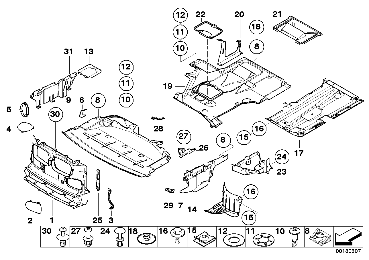 Genuine BMW 51718195646 E39 Underfloor Coating (Inc. 520i, 530i & 523i ...