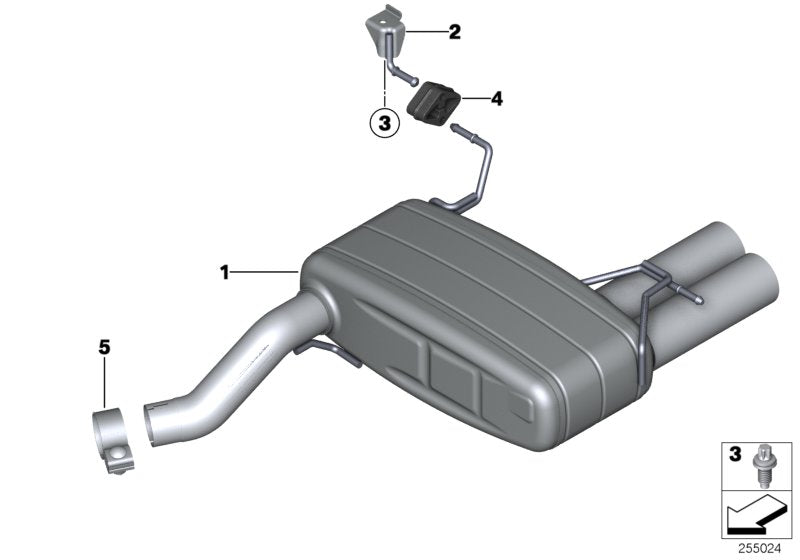 Genuine BMW 18307793025 E82 E81 E91 Muffler Clamp D=60,6mm (Inc. 118d ...