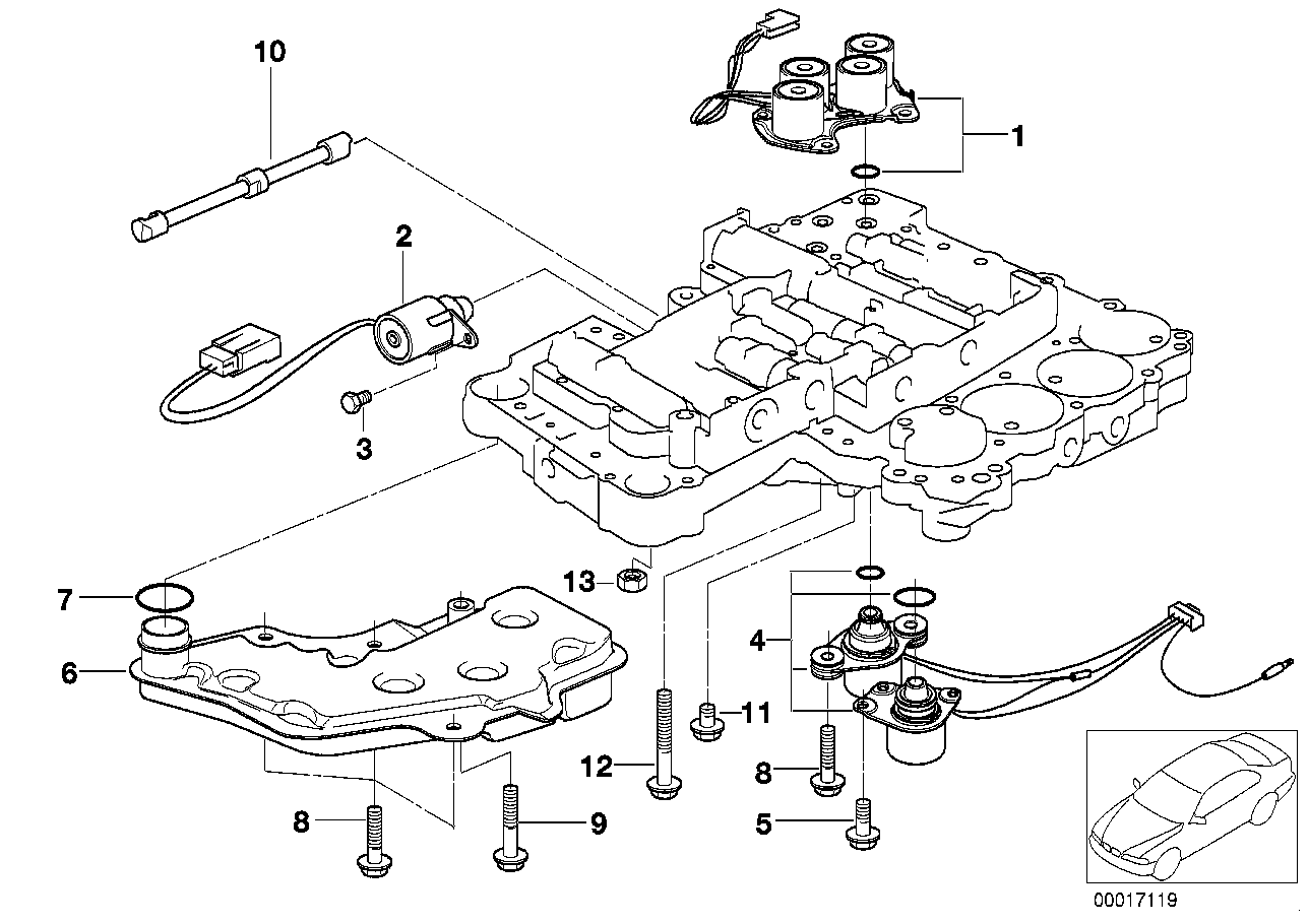 Genuine BMW 24341422213 E39 E36 E34 Torque Converter Solenoid Valve (I ...